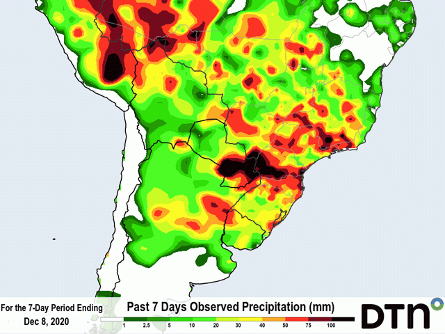 Central Brazil Rain Results