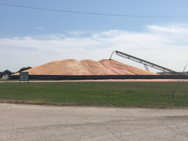 Yes, That's Old-Crop Corn Piling Up Ahead of Harvest