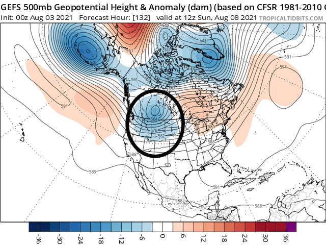 Brief Weather Pattern Change for US, Canada